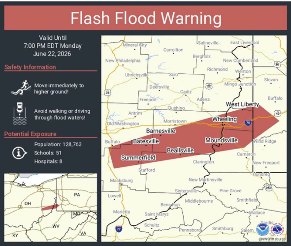 National Weather Service Issues Flash Flood Warning for Region Until 7 ...